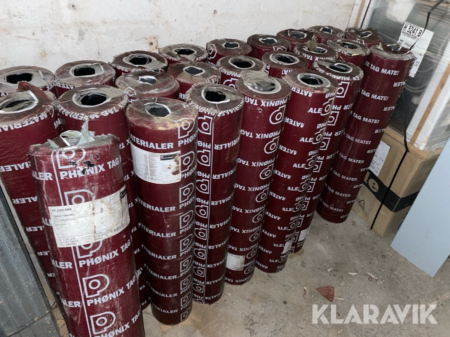 Tagpap Phønix PF 2300 SBS 24 ruller, Allerød, Klaravik aukt
