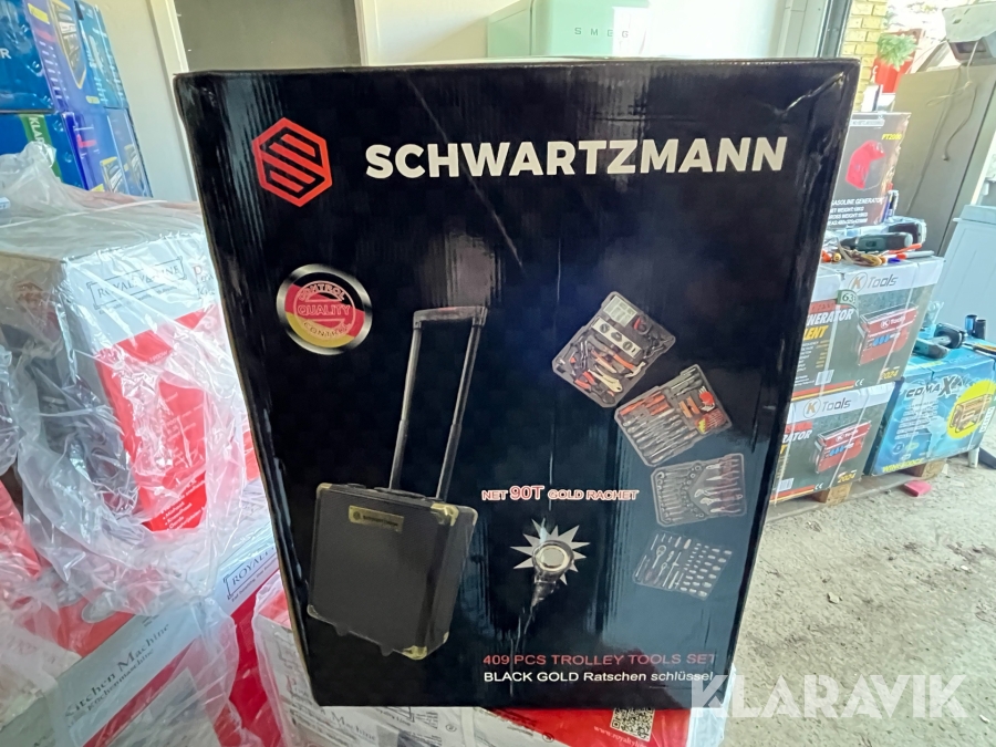 Værktøjskuffert Schwartzmann 409 pcs, Køge, Klaravik auktion