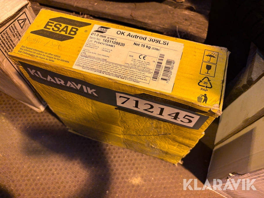 Svejsetråd ESAB OK Autrod 309 LSi, Esbjerg, Klaravik auktion