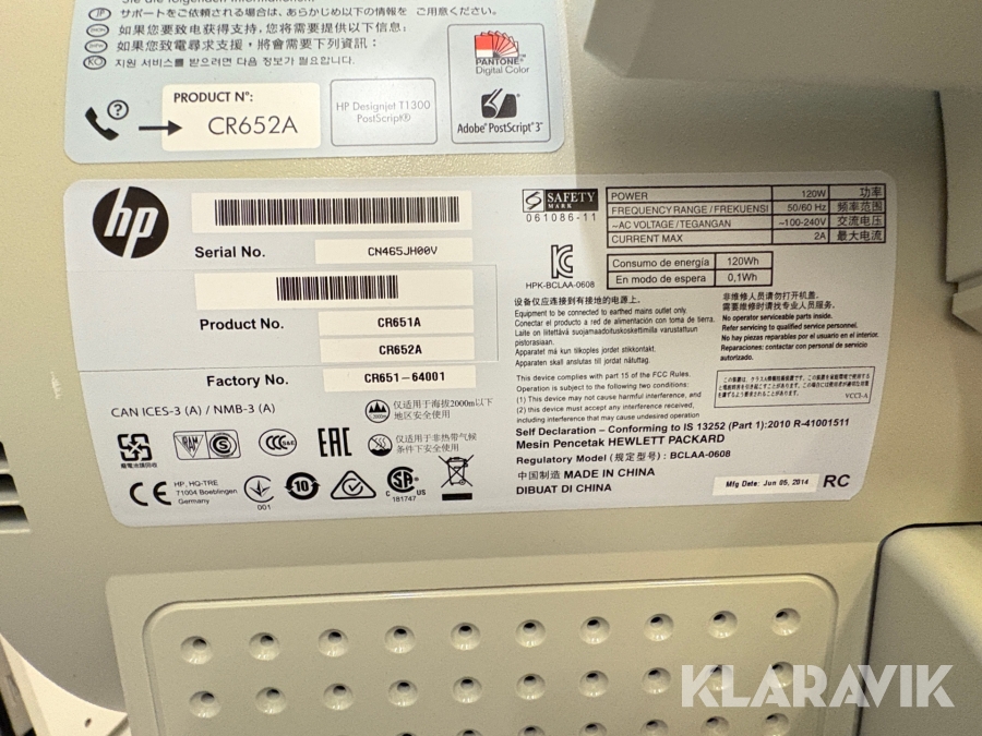 Printer HP CR651A, København, Klaravik auktioner