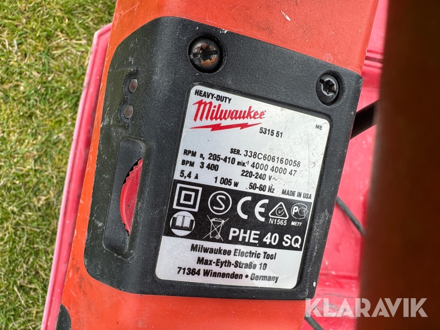 Parti med bore-/mejselhammere Hilti Og Milwaukee, Helsingør,