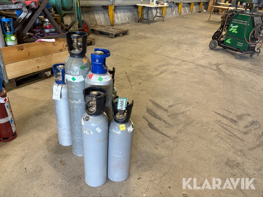 Gasflasker Kuldioxid un1013, Lolland, Klaravik auktioner