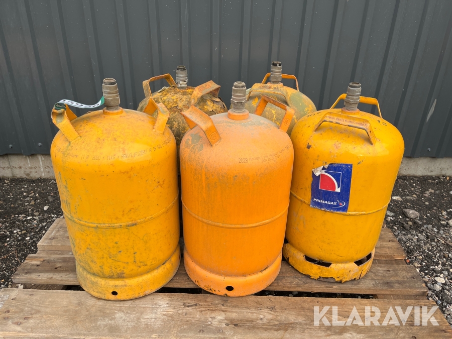 Gasflasker 5 stk, Halsnæs, Klaravik auktioner