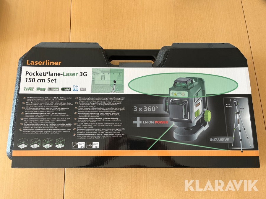 Krydslaser Laserliner PocketPlane-Laser 3G, Mariagerfjord, K