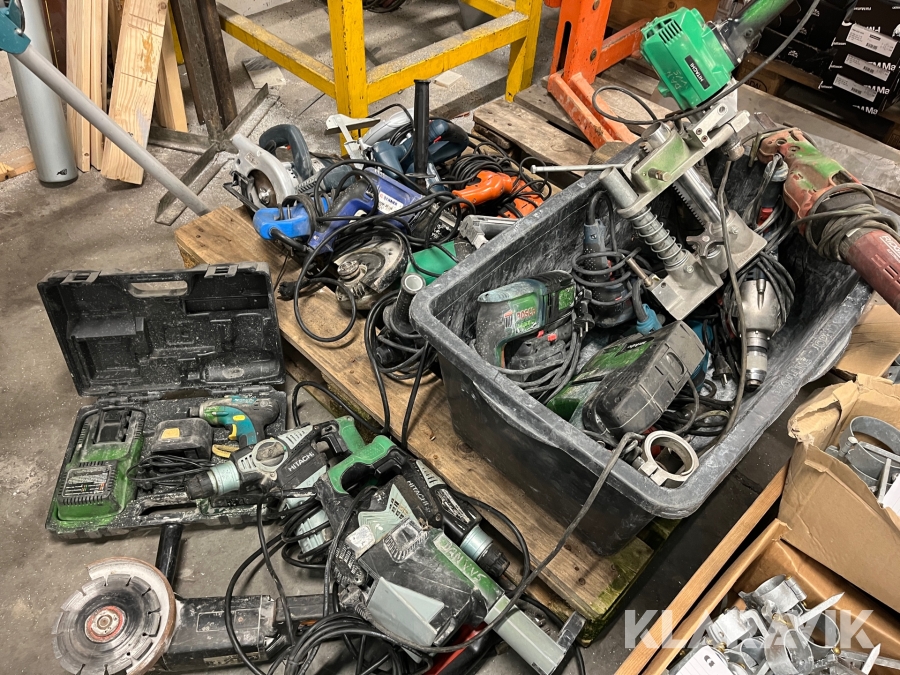 El værktøj lot. Hitachi/Berner/Makita/Fein, Odense, Klaravik