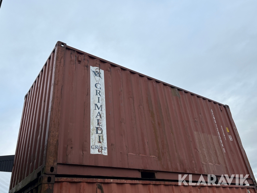 Lukket container Rina 6x2,4 m, Herning, Klaravik auktioner