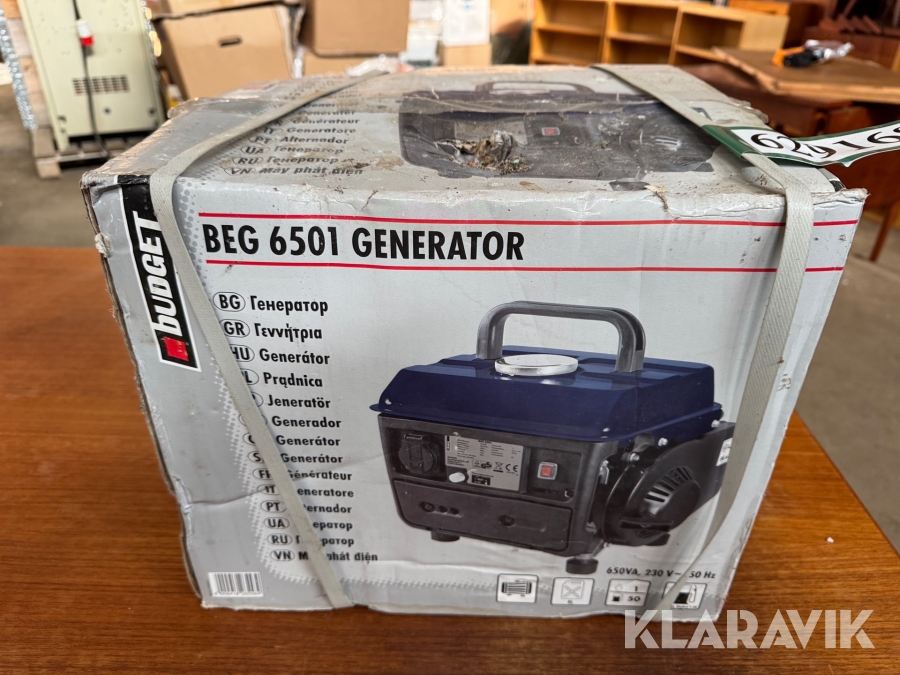 Generator Budget BEG 6501, Egedal, Klaravik auktioner