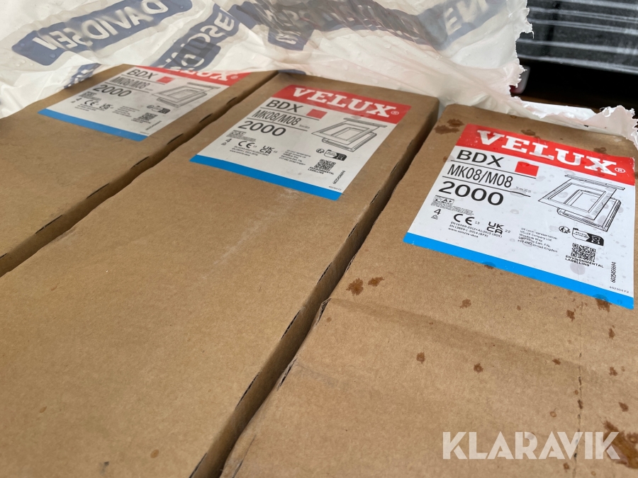 inddækninger 3 stk. Velux MK08/M08, Odense, Klaravik auktion